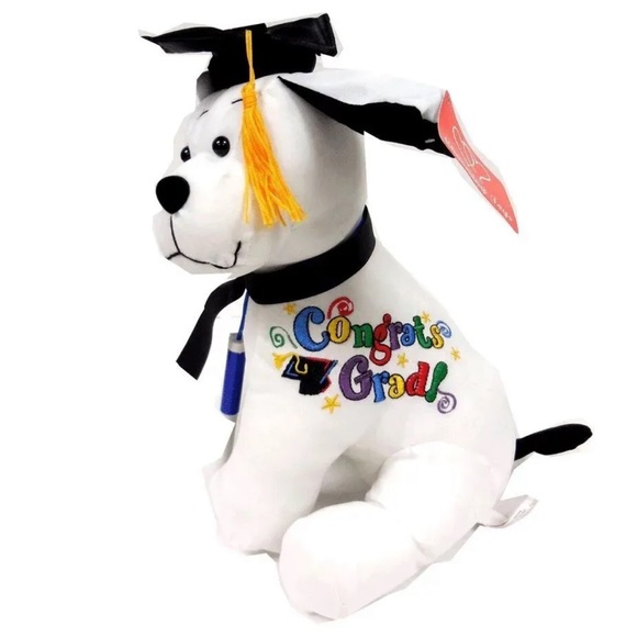 Party Supplies | Graduation Gift Autograph Plushie Stuffed Animal Dog ...
